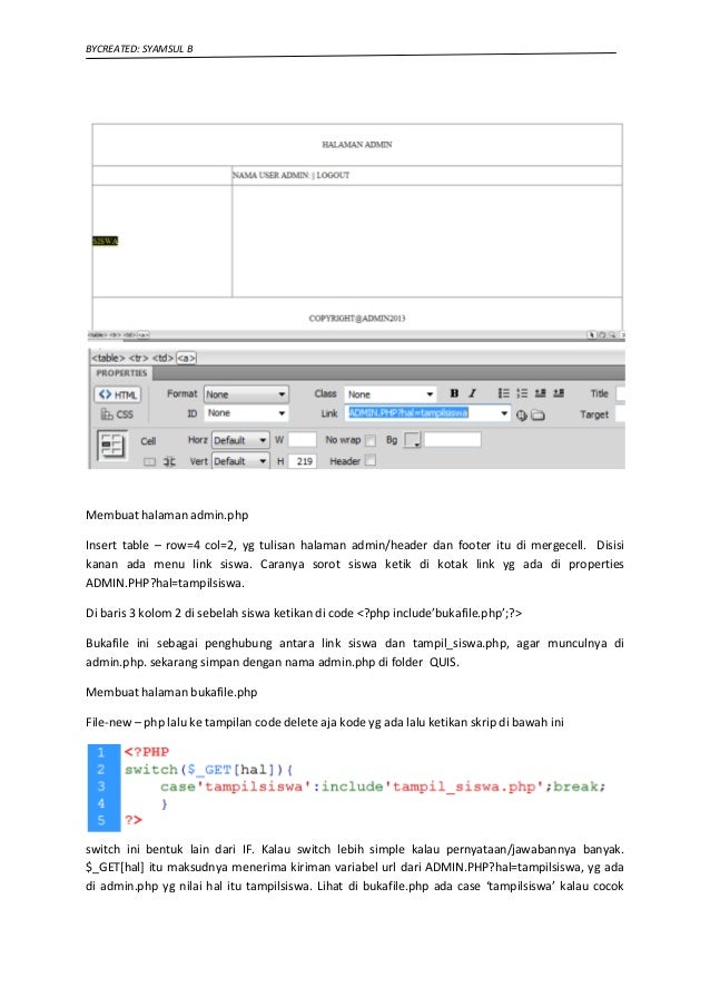 Membuat halaman admin