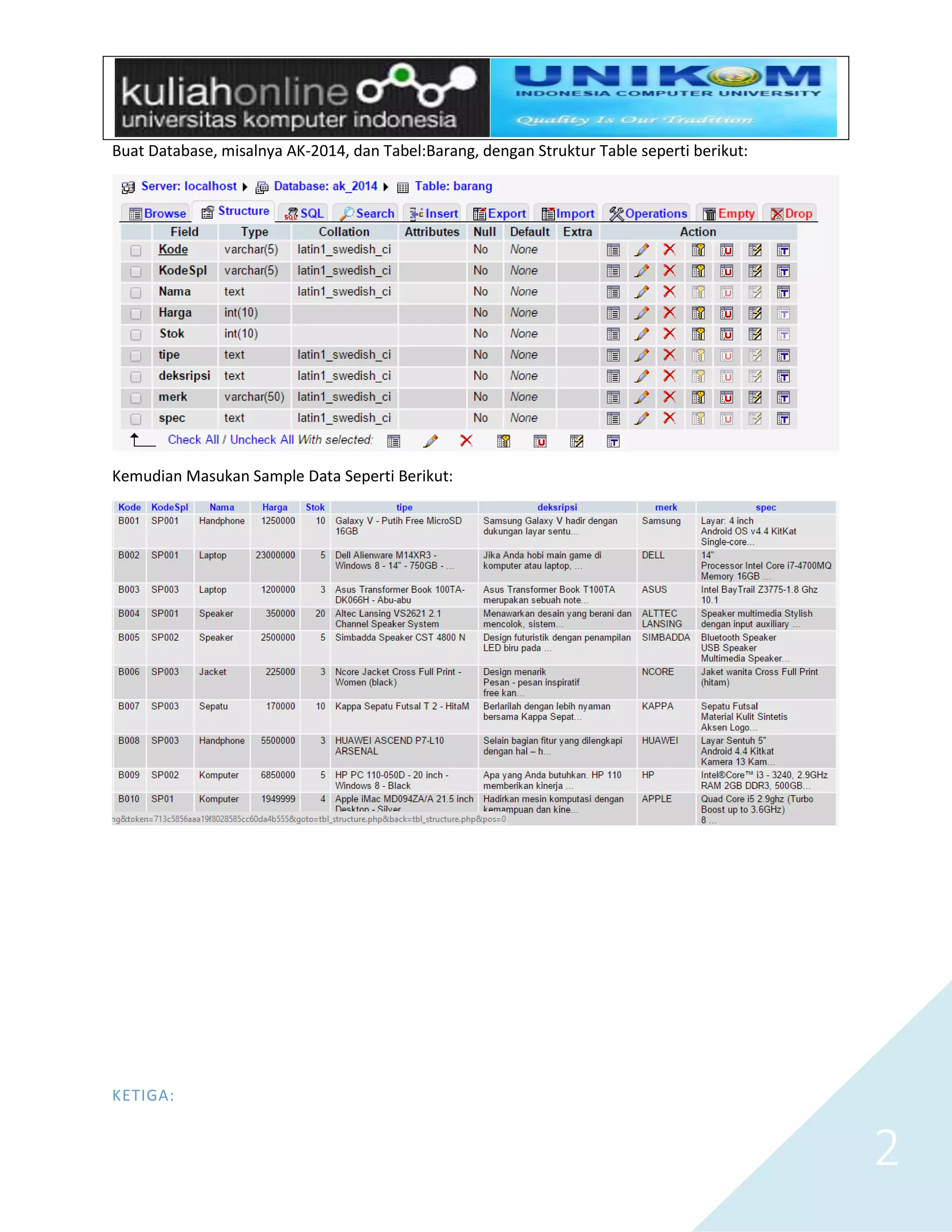 Membuat halaman toko online | PDF