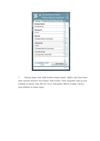 Membuat jaringan wi fi ad hoc windows 7 | DOCX