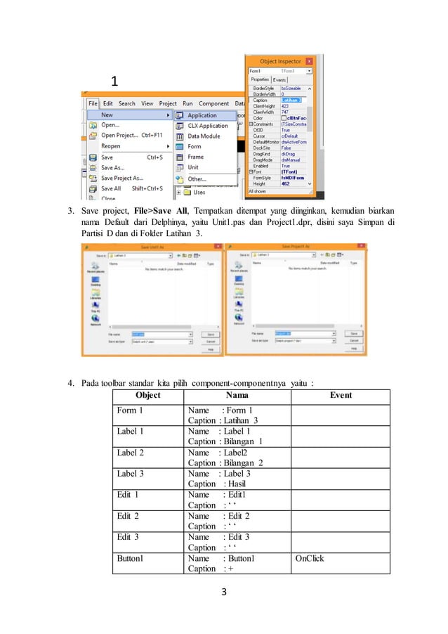 Membuat kalkulator sederhana dengan delphi 7 | DOCX