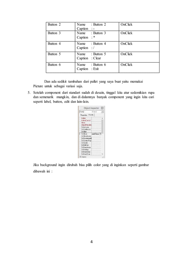Membuat kalkulator sederhana dengan delphi 7 | DOCX