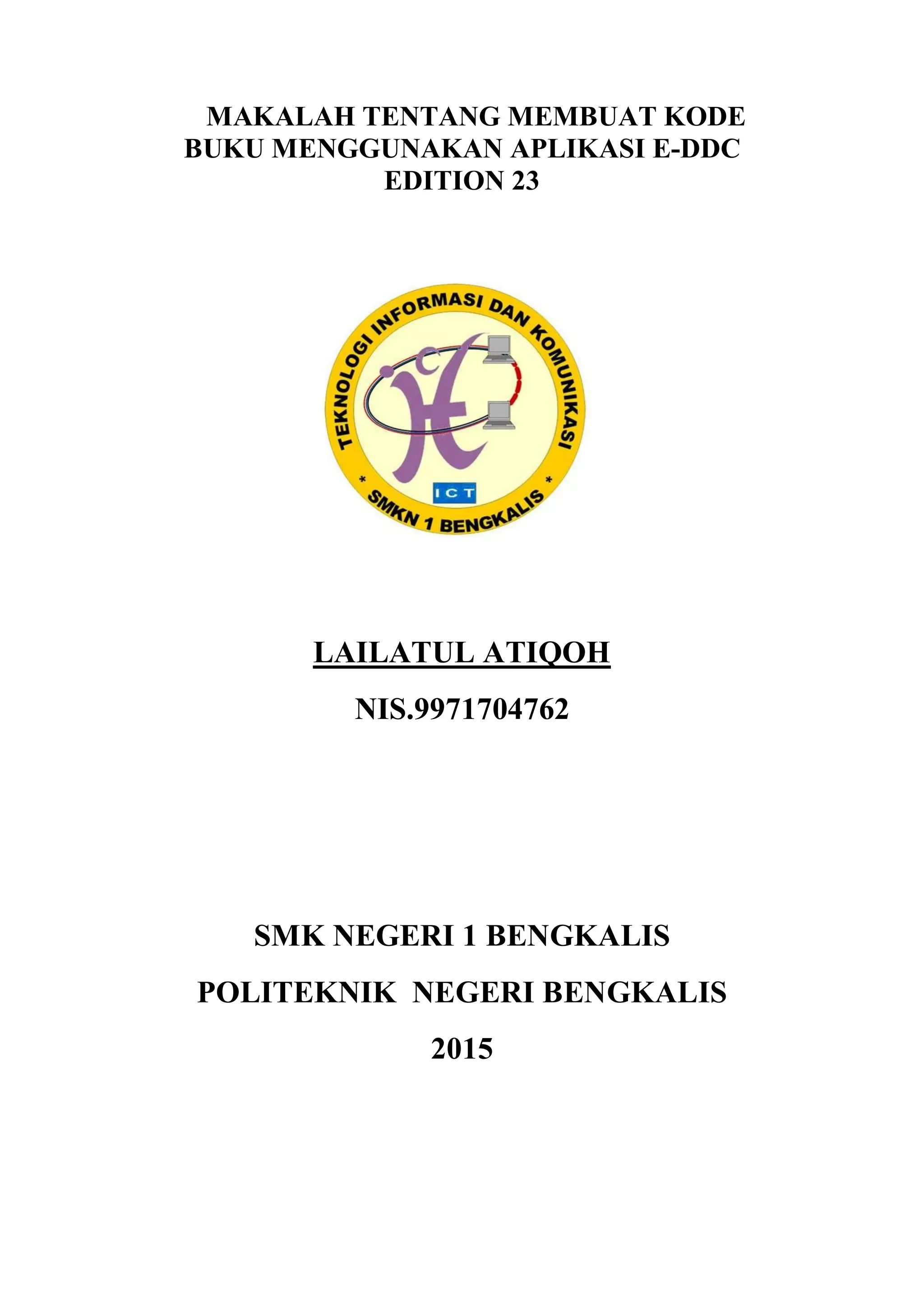 Membuat kode buku menggunakan aplikasi e ddc edition 23 | PDF