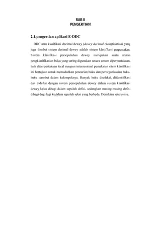 Membuat kode buku menggunakan aplikasi e ddc edition 23 | PDF