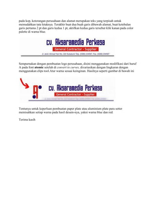 Membuat kop surat perusahaan dengan corel draw 12 | DOCX