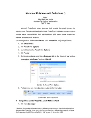 Membuat kuis interaktif sederhana | PDF