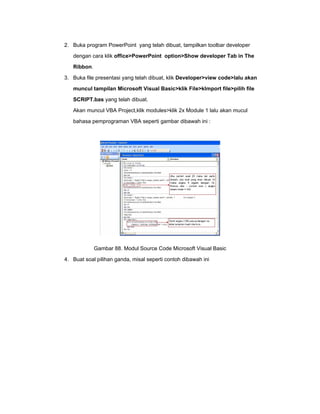 Membuat kuis interaktif sederhana | PDF