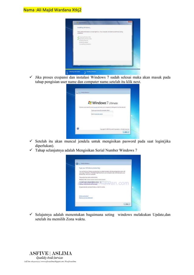 Langkah-langkah menginstal Windows 7 | PDF