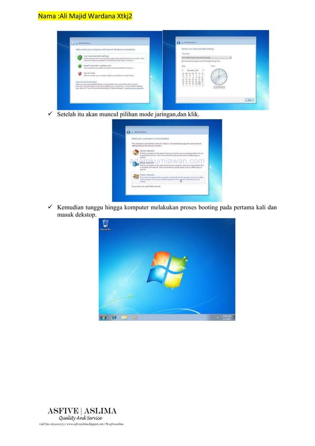 Langkah-langkah menginstal Windows 7 | PDF