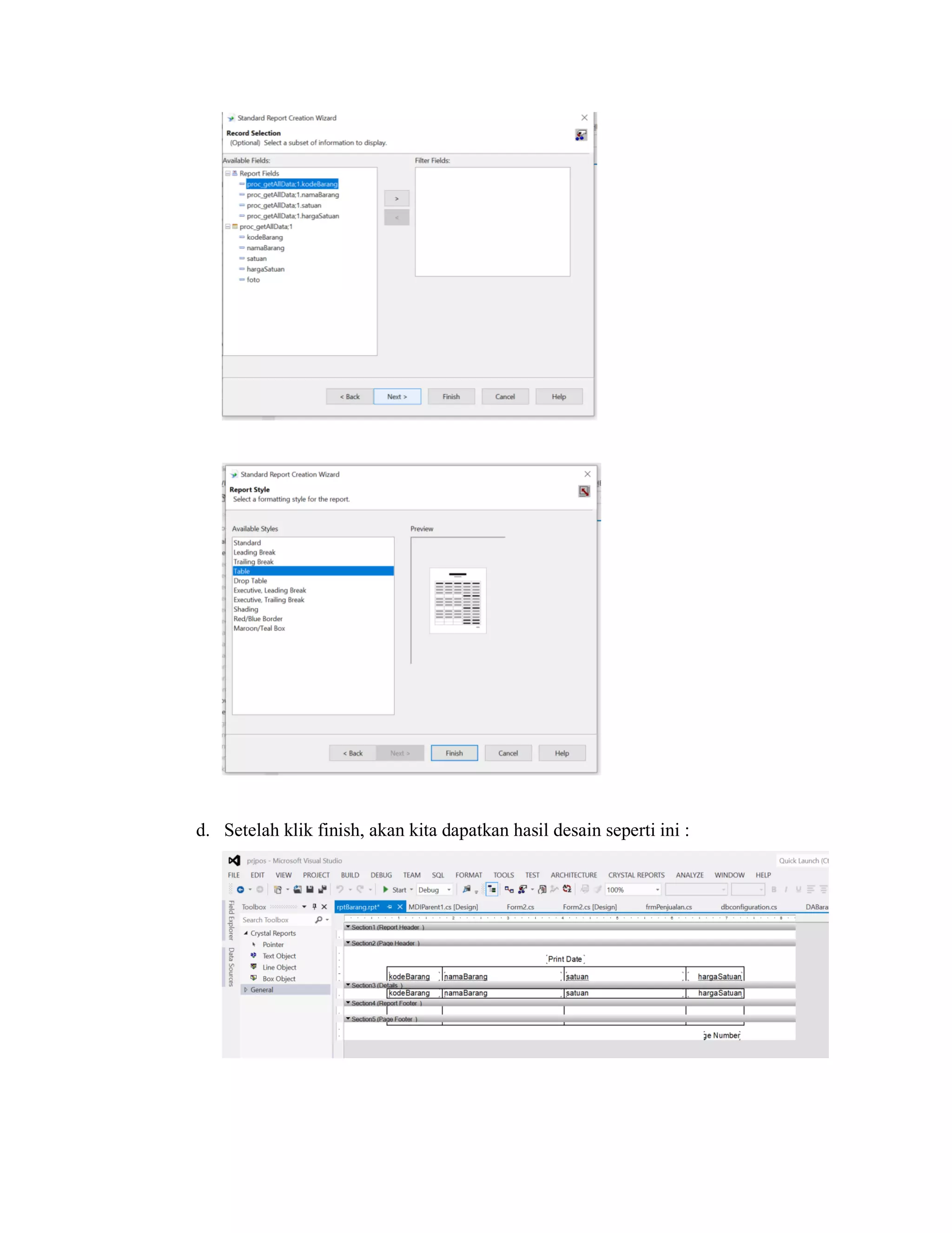 Membuat Laporan Data Barang dengan Crystal Report | PDF