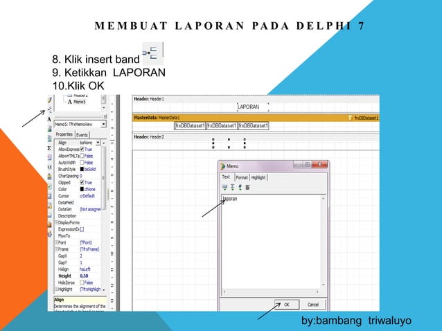 Membuat laporan di delphi 7 | PPT