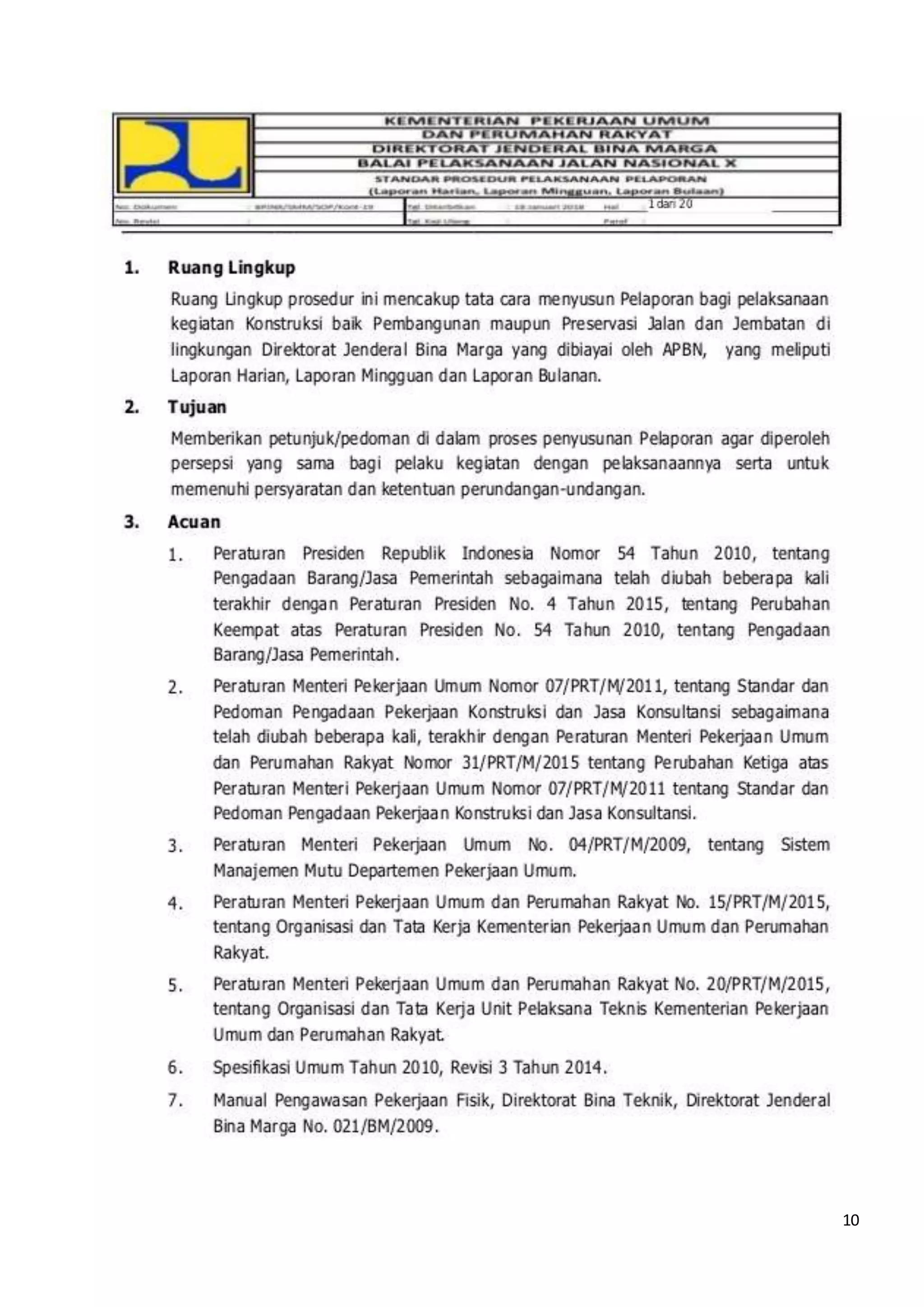 Membuat laporan harian | DOCX