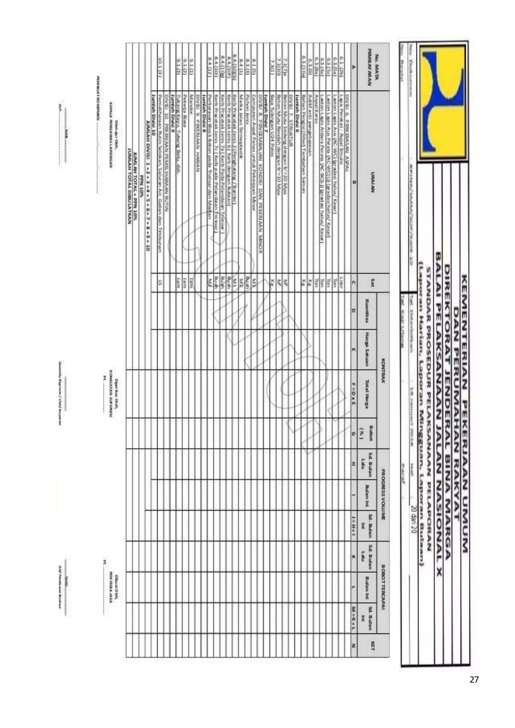 Membuat laporan harian | DOCX