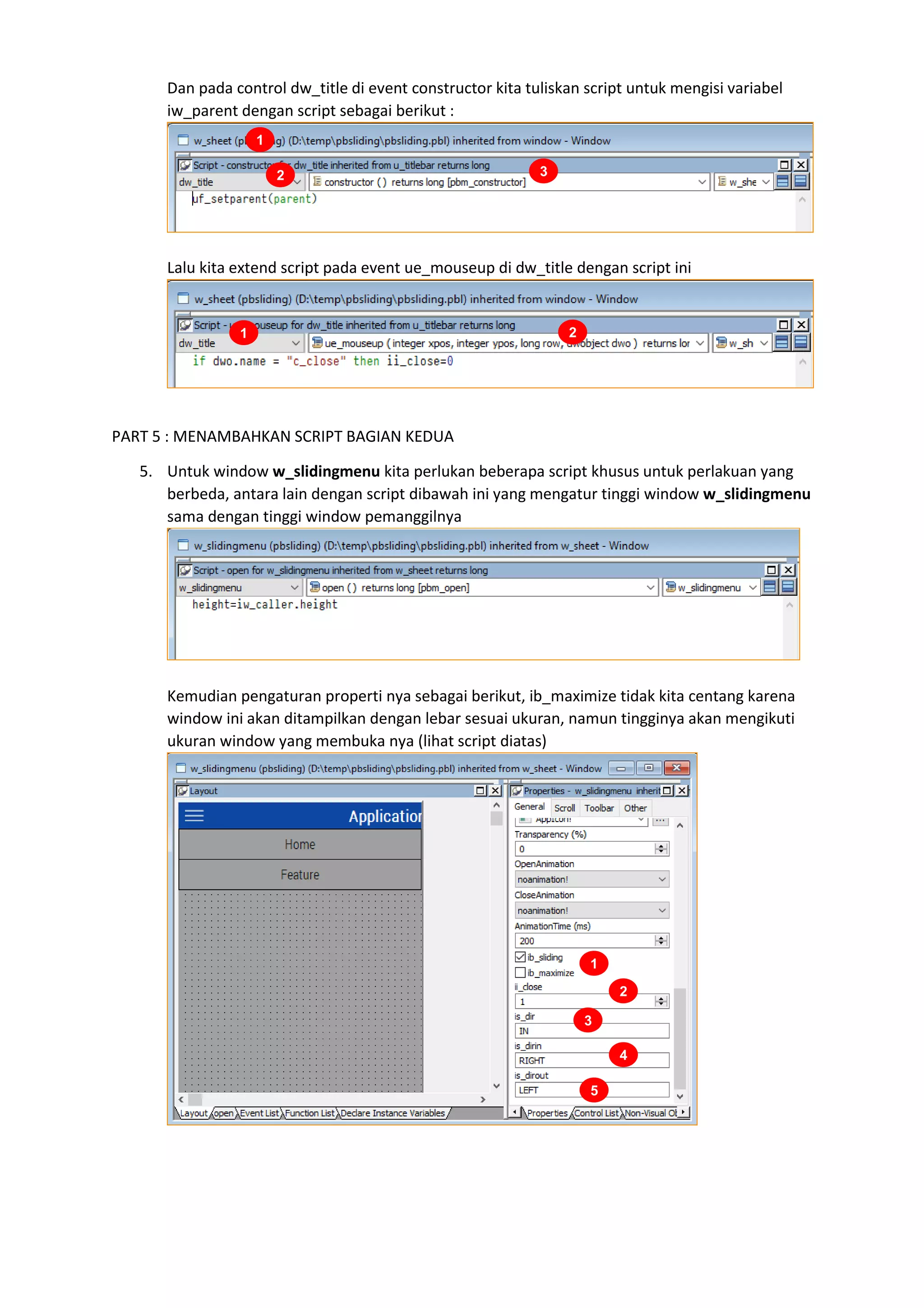 Membuat left side menu hamburger style | PDF