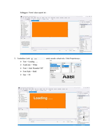 Membuat loading visual studio | PDF