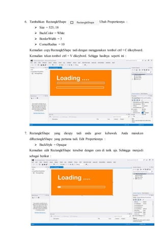 Membuat loading visual studio | PDF