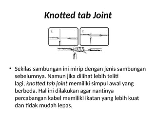 Membuat Macam – macam Sambungan KABEL INSTALASI | PPTX