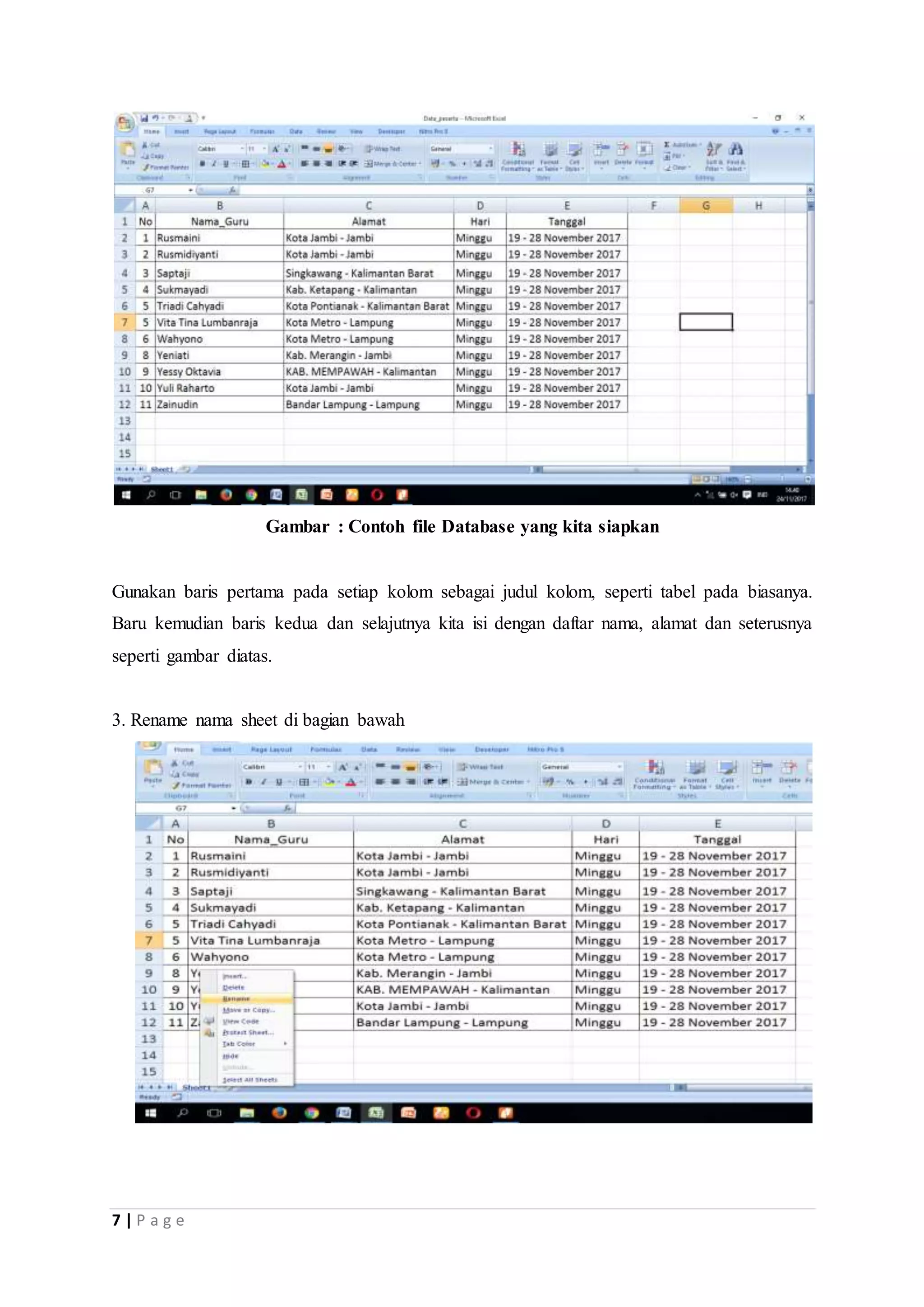 Membuat mail merge dengan dokumen microsoft word | DOCX