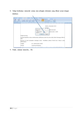 Membuat mail merge dengan dokumen microsoft word | DOCX