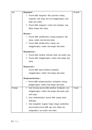 Membuat mail merge dengan dokumen microsoft word | DOCX