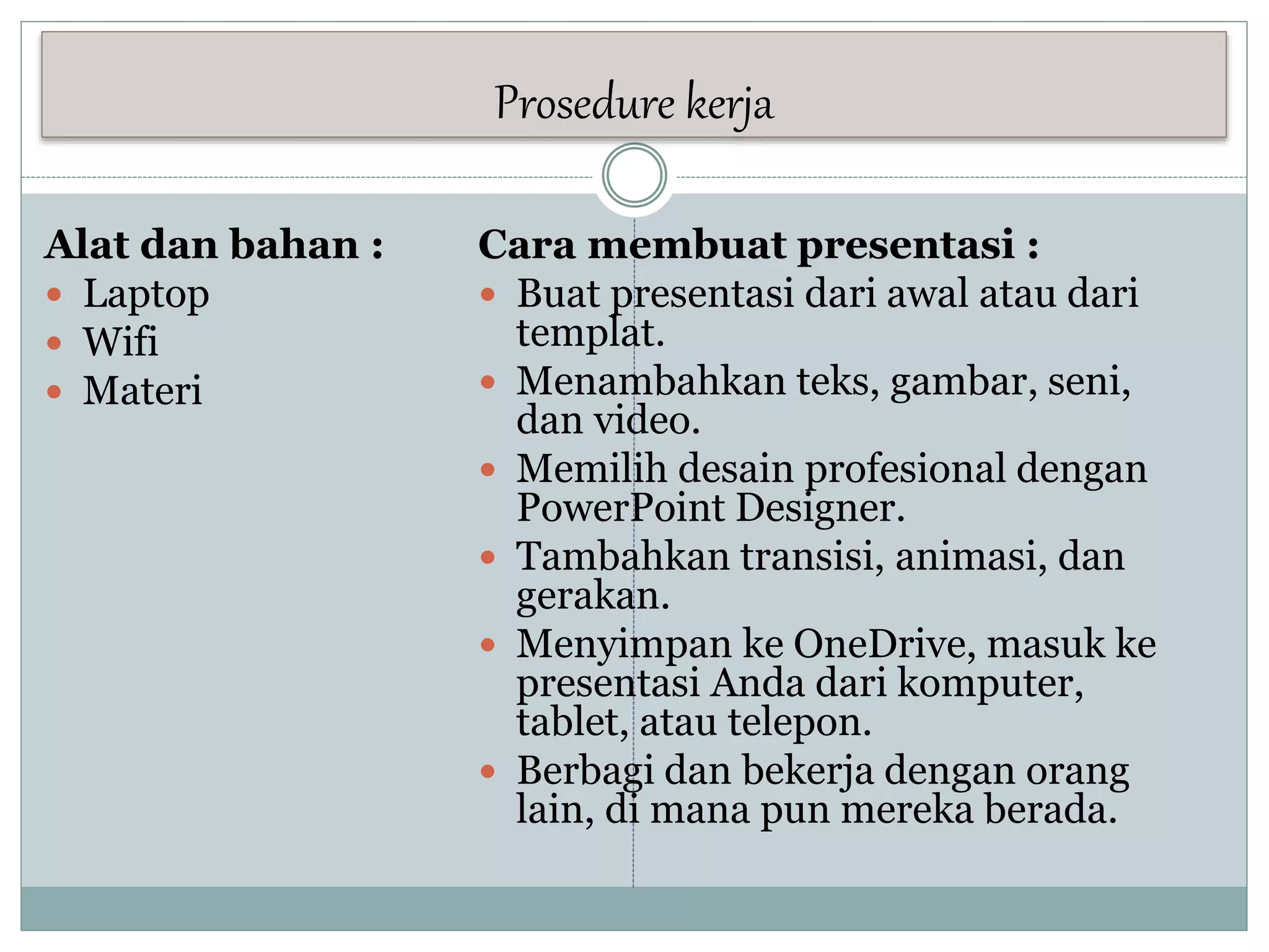 Membuat materi presentasi | PPT