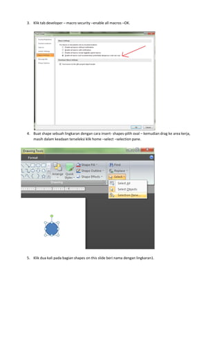 Membuat media belajar dengan vba power point | PDF | Desktop Publishing ...