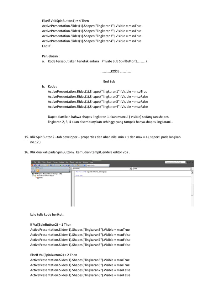 Membuat media belajar dengan vba power point | PDF | Desktop Publishing ...