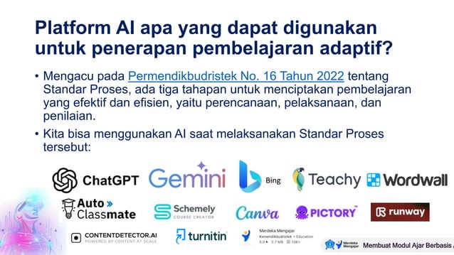 MEMBUAT MODUL AJAR BERBASIS ARTIFICIAL INTELLEGENCE (AI) | PPTX
