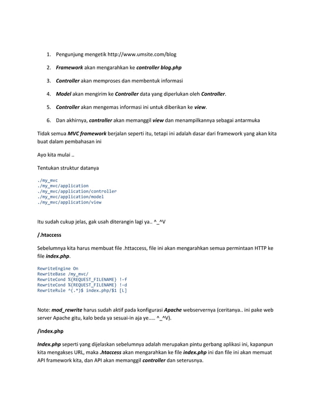 Membuat Mvc Framework Sederhana Dengan Php Pdf