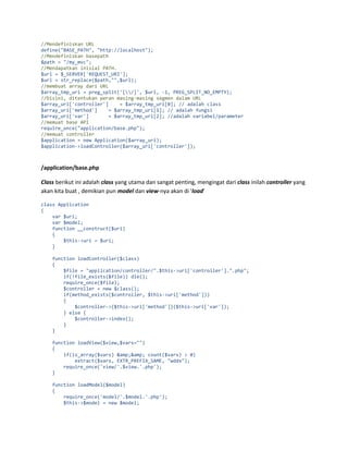 Membuat mvc framework sederhana dengan php | PDF