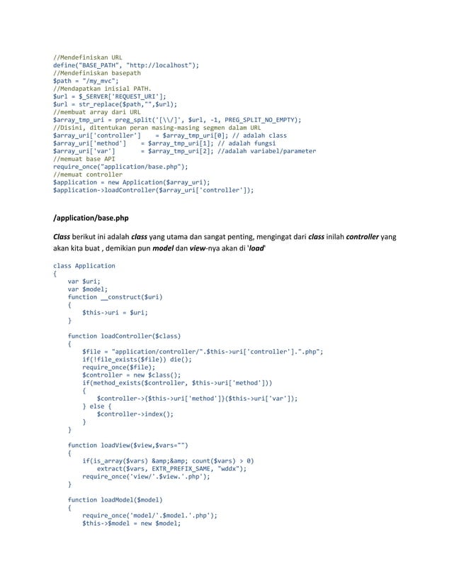 Membuat Mvc Framework Sederhana Dengan Php Pdf Free Download