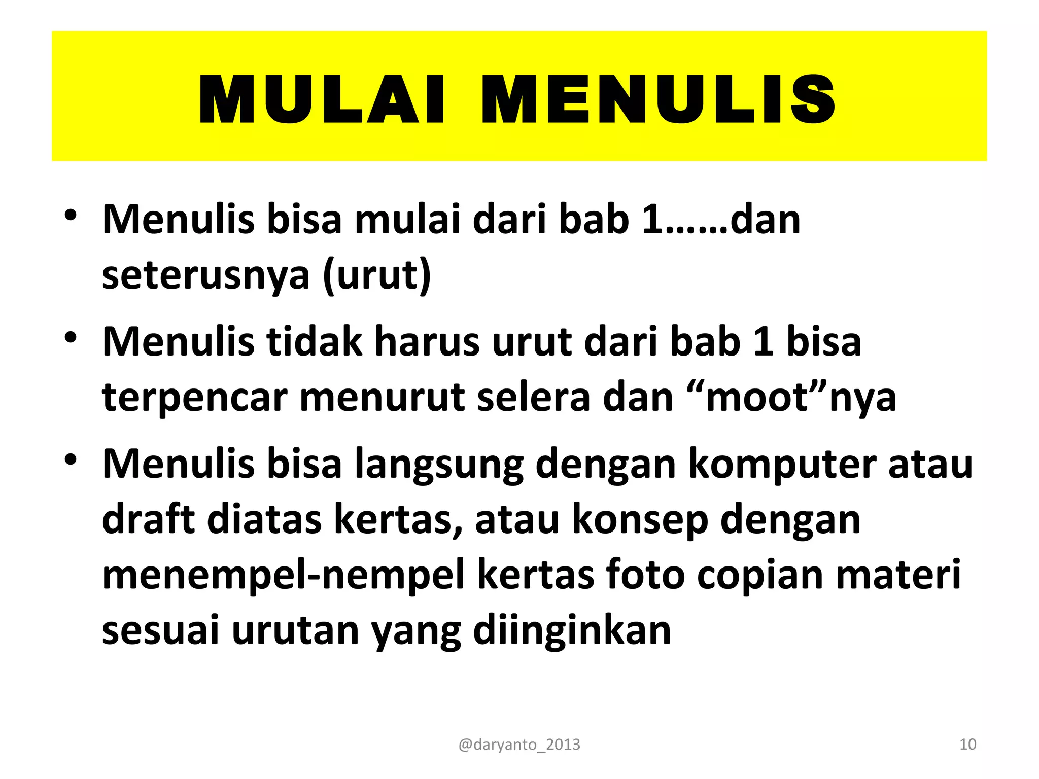 Membuat naskah buku | PPT