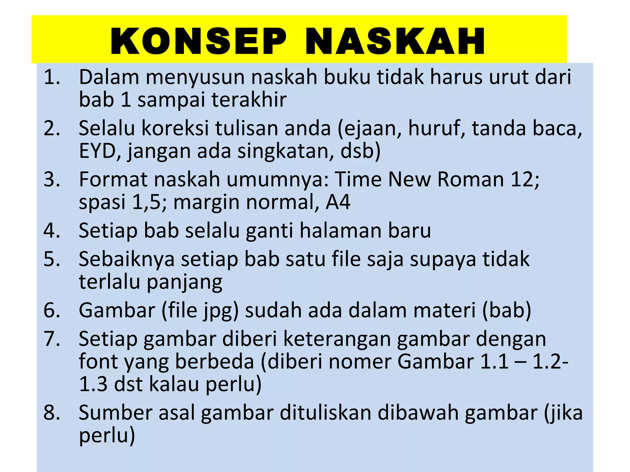 Membuat naskah buku | PPT