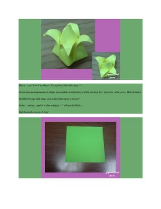Membuat origami bunga tulip | DOCX