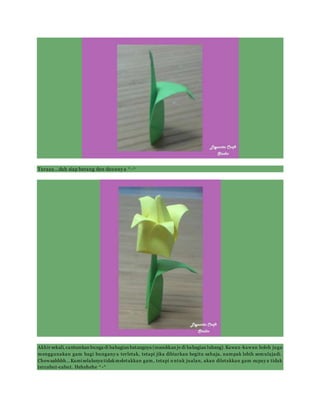 Membuat origami bunga tulip | PDF