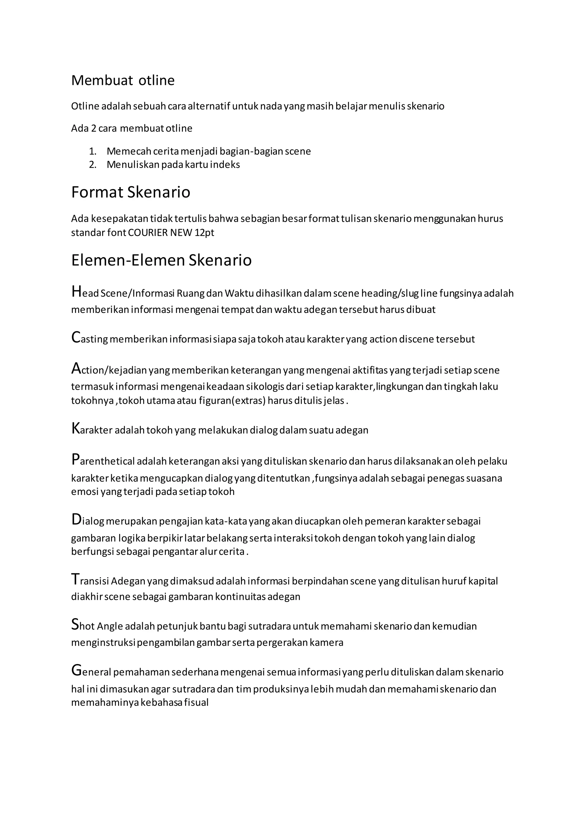 Membuat otline | PDF