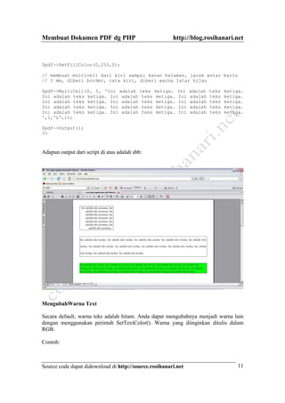 Membuat pdf dg_php_tutorial-libre | PDF