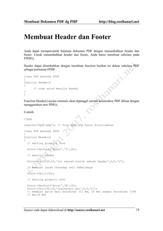Membuat pdf dg_php_tutorial-libre | PDF