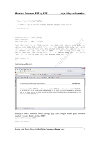 Membuat pdf dg_php_tutorial-libre | PDF