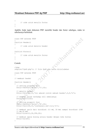 Membuat pdf dg_php_tutorial-libre | PDF
