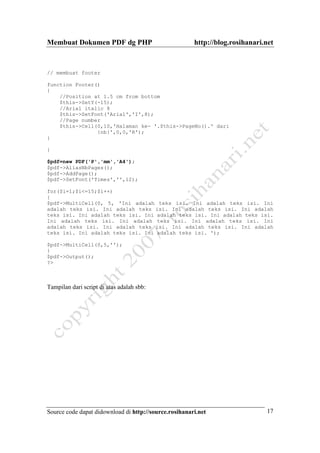 Membuat pdf dg_php_tutorial-libre | PDF