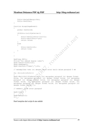Membuat pdf dg_php_tutorial-libre | PDF