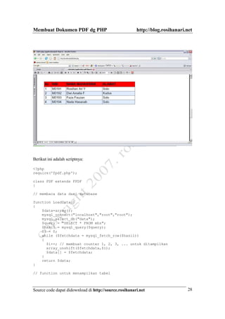 Membuat pdf dg_php_tutorial-libre | PDF