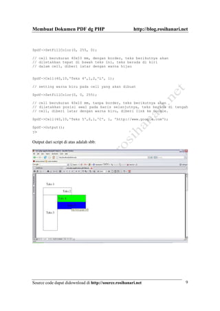 Membuat pdf dg_php_tutorial-libre | PDF