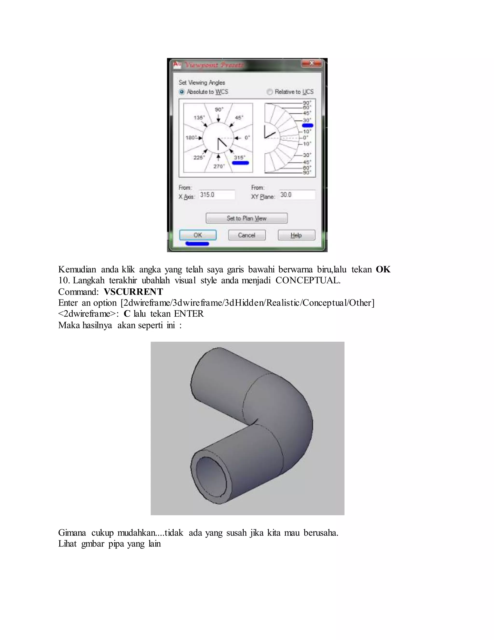 Membuat pipa 3 d di autocad | PDF
