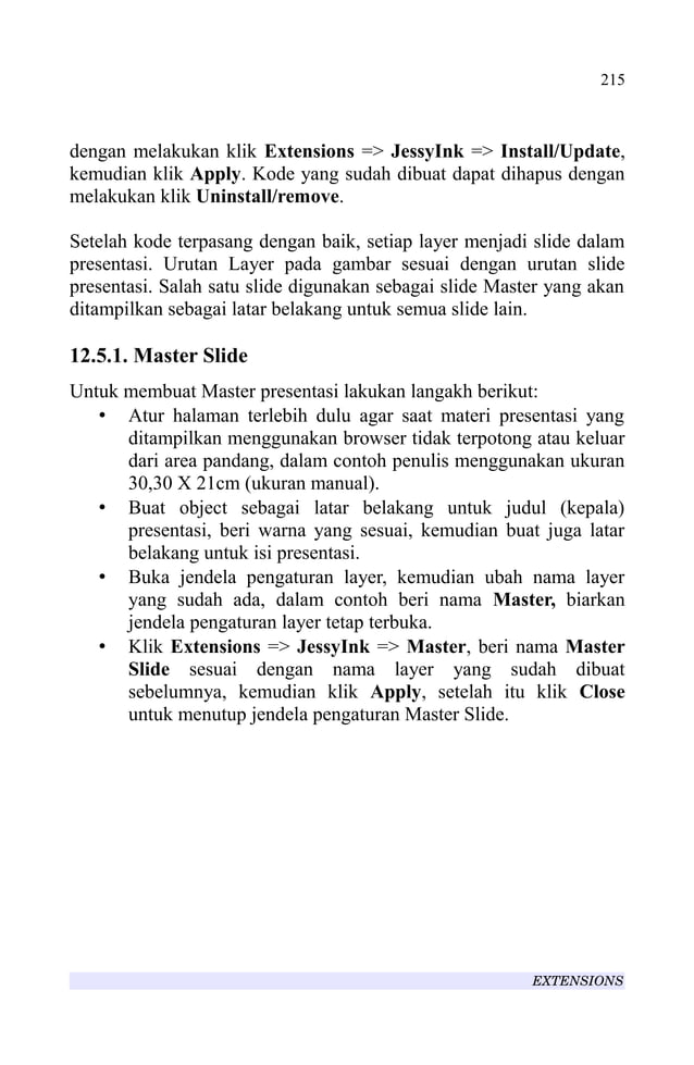 Membuat presentasi menggunakan inkscape | PDF