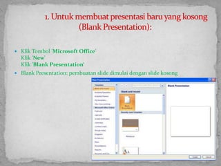 Membuat presentasi sederhana | PPT
