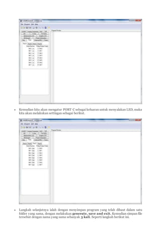 Membuat program running led menggunakan | PDF