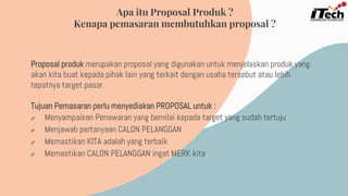 Membuat proposal produk dengan ms. power point | PPTX
