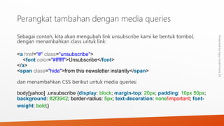 Membuat responsif html email sederhana | PPTX