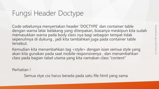 Membuat responsif html email sederhana | PPTX